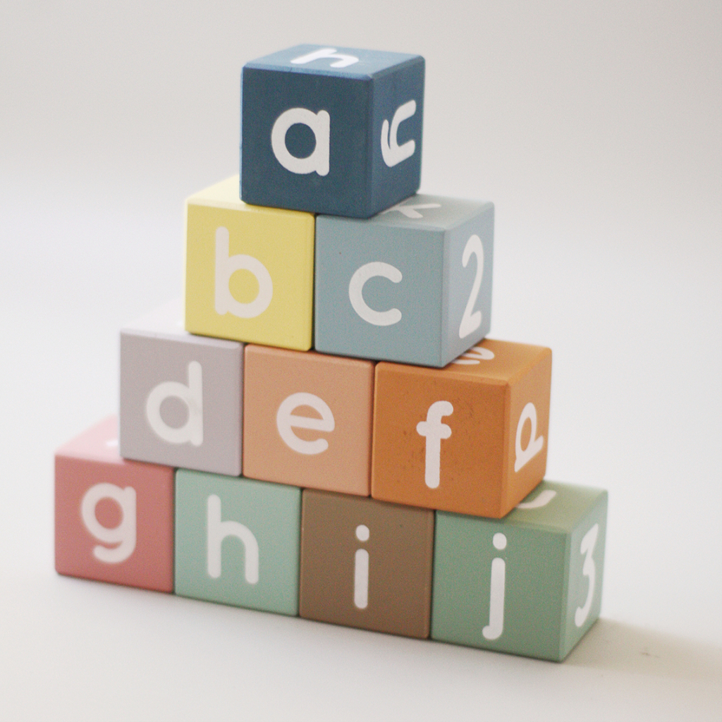Jual Lettering and Life Colorful Lowercase Alphabet Blocks Wooden Toys ...