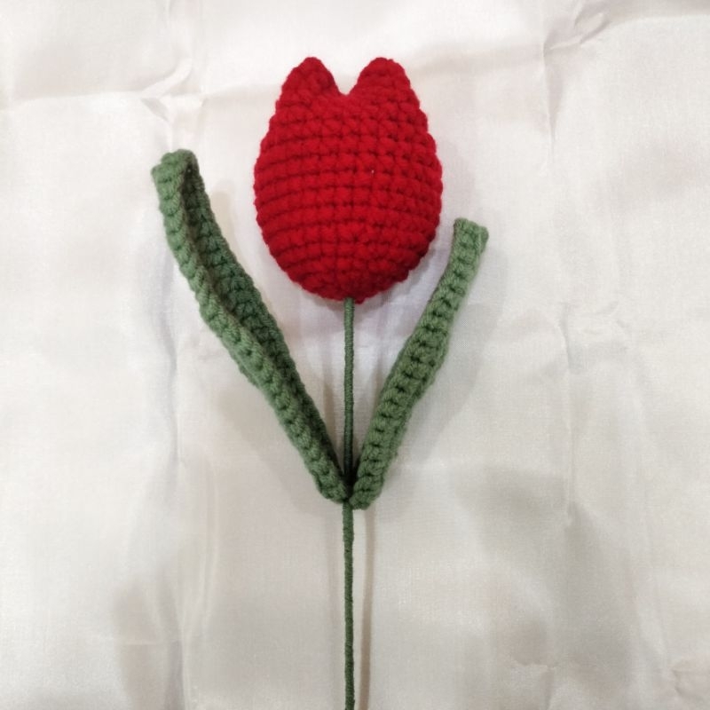Jual flocher - Tulip Crochet | Bunga Tulip Rajut | Bunga Rajut | Shopee ...