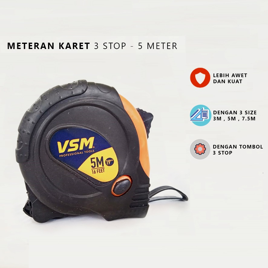 Jual Meteran Tukang Bangunan 5Meter - Alat Ukur Meter Roll | Shopee ...