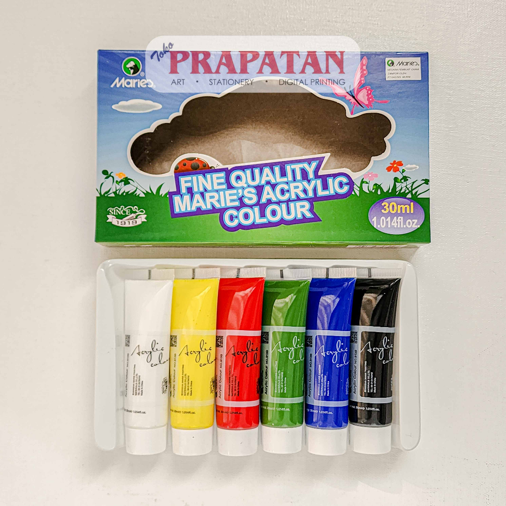 Jual Cat Akrilik Set Maries 6x30ml | Maries Acrylic Set | Shopee Indonesia