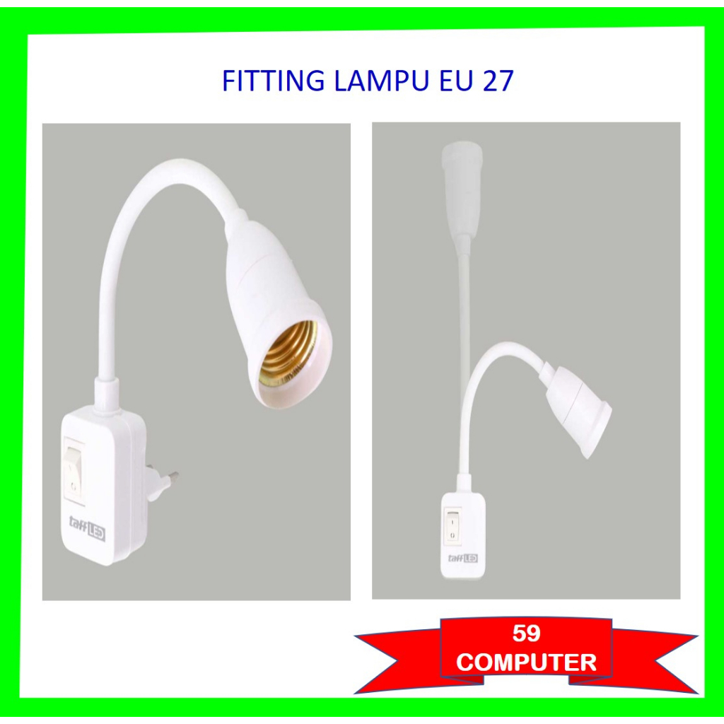 Jual fiting lampu colok saklar on off fleksibel colokan listrik Fitting ...
