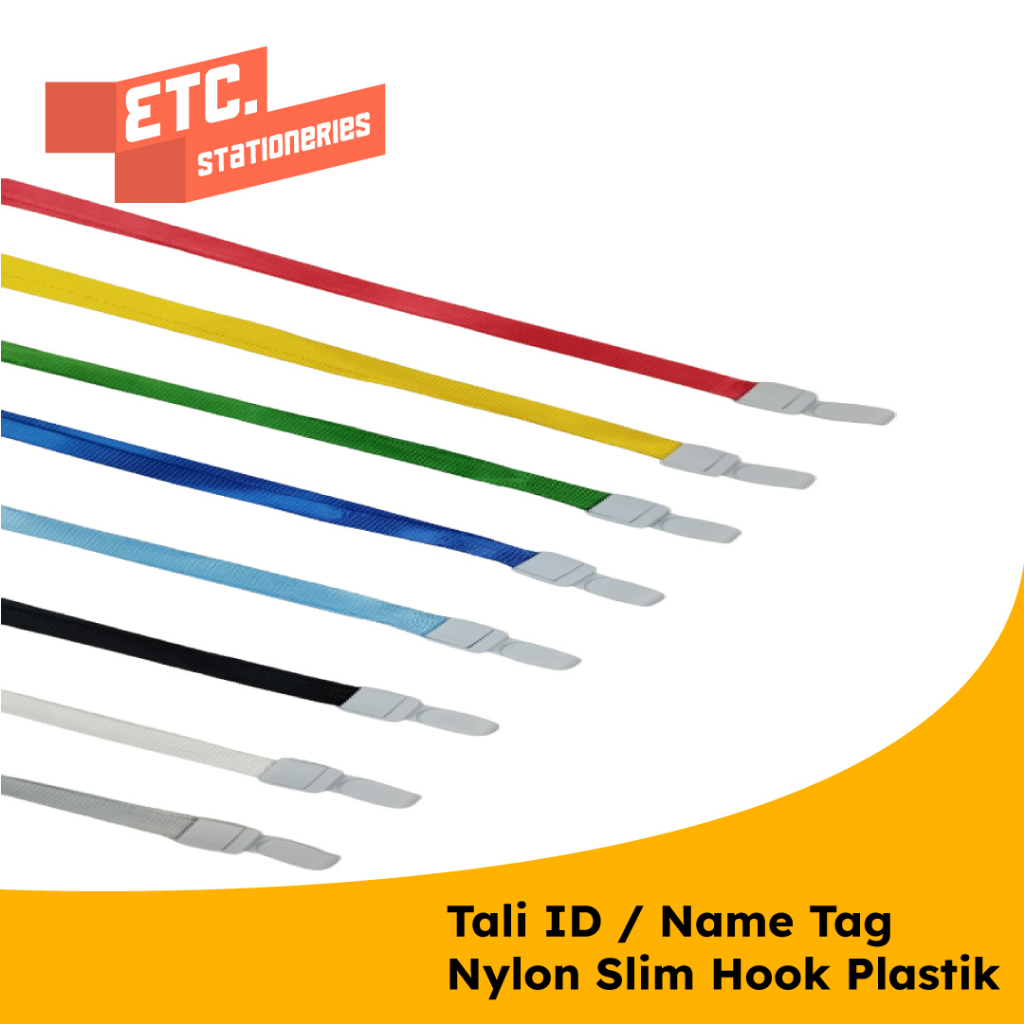 Jual Tali Id Card / Tali Name Tag / Name Tag Nylon Slim Hook Plastik ...