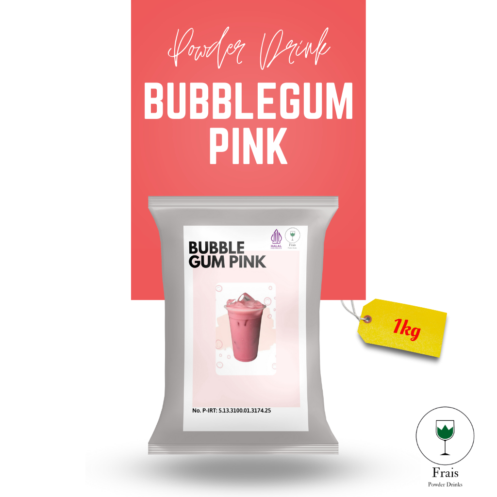 Jual BUBUK MINUMAN RASA PERMEN KARET PINK 1KG / SERBUK MINUMAN ANEKA ...