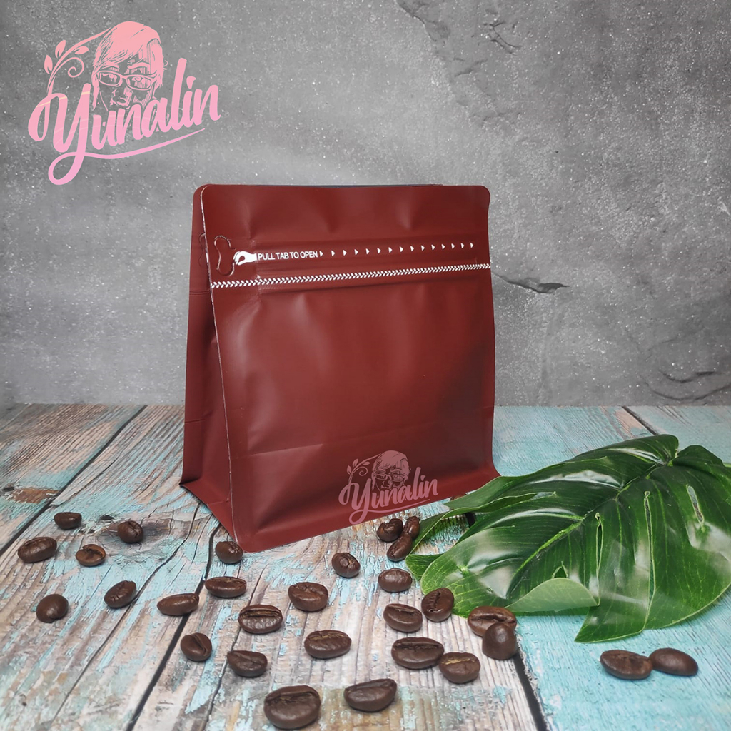 Jual Flat Bottom Zipper Persegi 150gr Maroon | Kemasan Coffee | Shopee ...