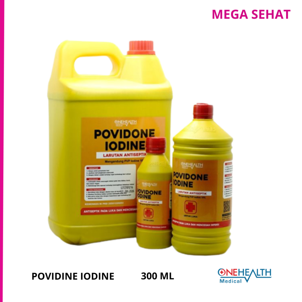 Jual Povidone Iodine Onehealth Ecodine 300 ml Povidon Iodin Ecodin 300 ...