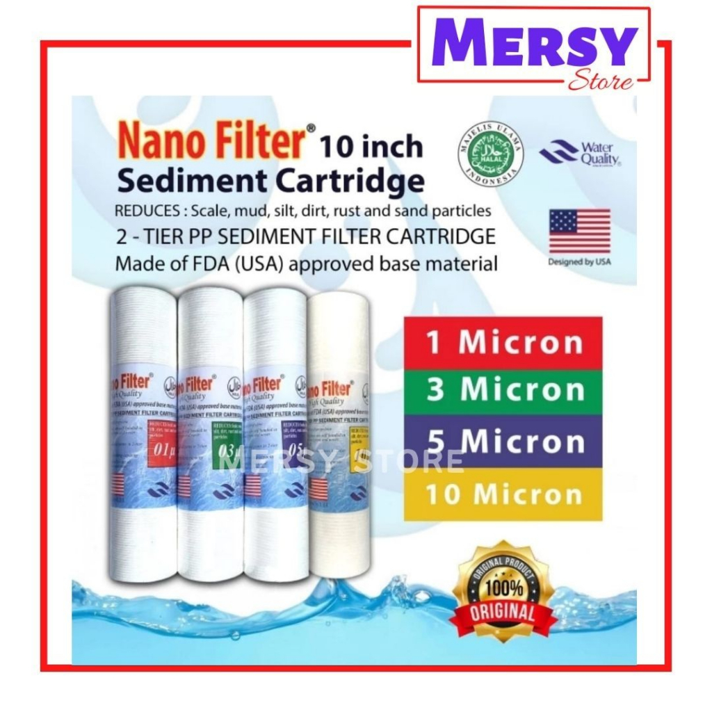 Jual PP Sediment Filter Catridge Filter NANO - Sponge Filter Air 10 ...