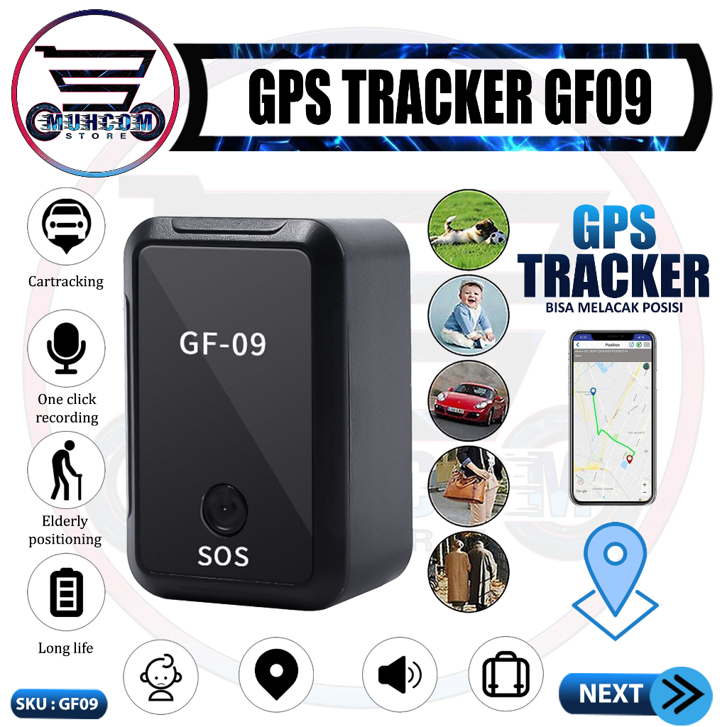 Jual Mini GPS GF09 Alat Pelacak Lokasi Posisi Dan Rekam Suara ...