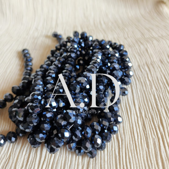 Jual Bahan Craft Manik Kristal Ceko 8mm Crystal Bapao Gepeng COLSAB | Shopee Indonesia