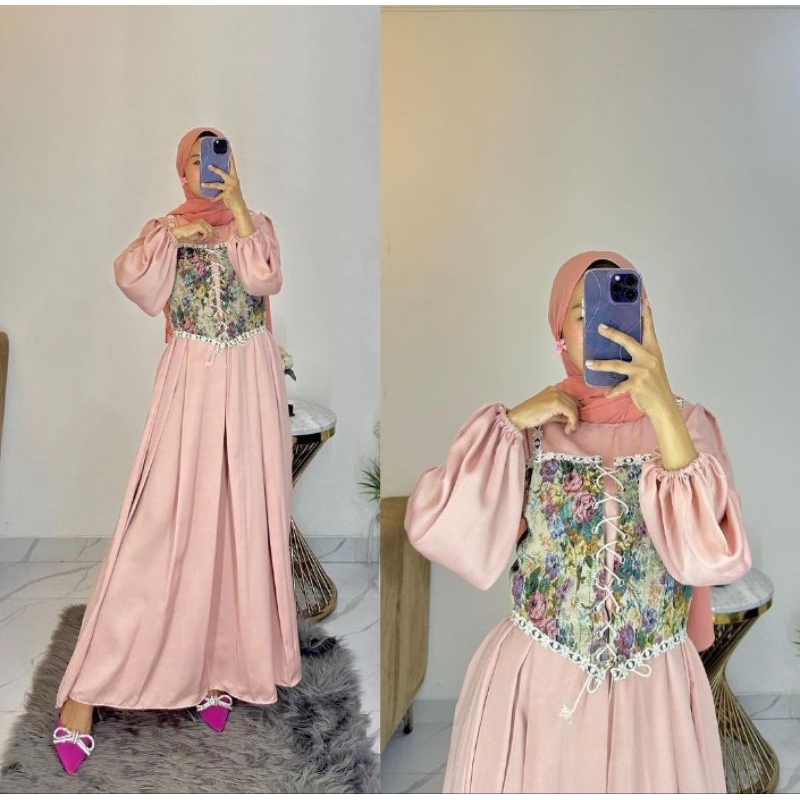 Jual Alitha dress gamis nabila selebgram gamis casual gamis lebaran ...