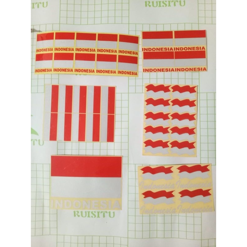 Jual sticker cutting sticker timbul bendera Indonesia | Shopee Indonesia