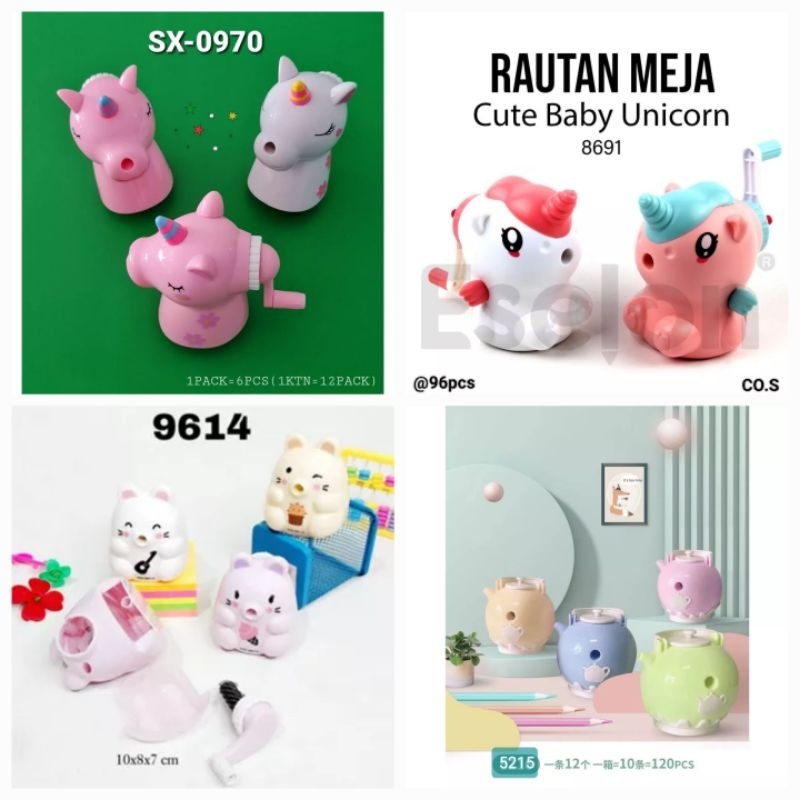 Jual [FREE BUBBLE+DUS] Serutan Rautan Meja Putar Duduk Kuda Unicorn SX ...