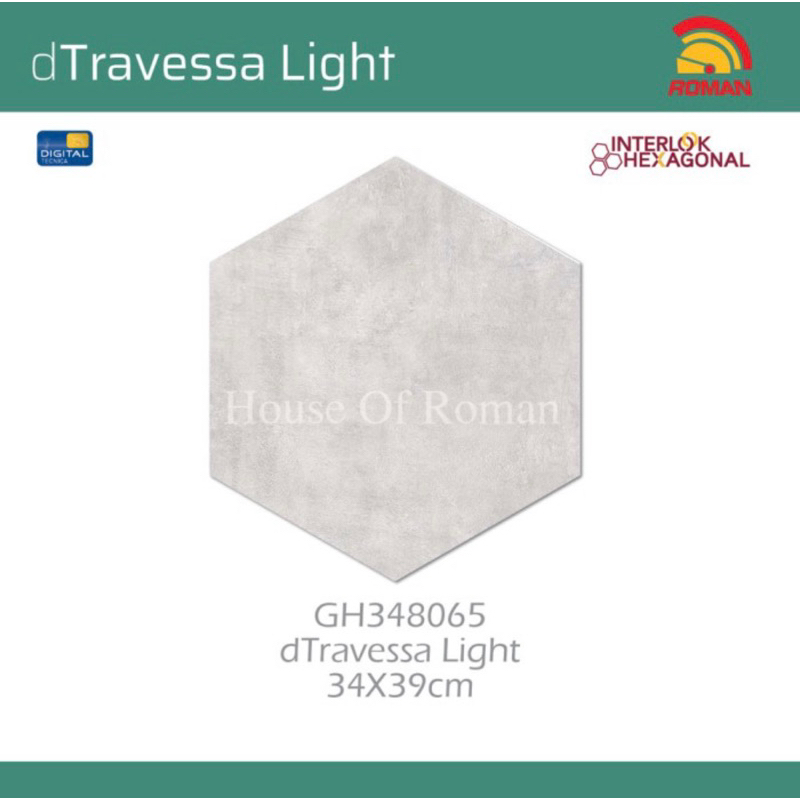 Jual Keramik Roman Hexagonal dTravessa/Keramik Teras Segienam/Lantai ...