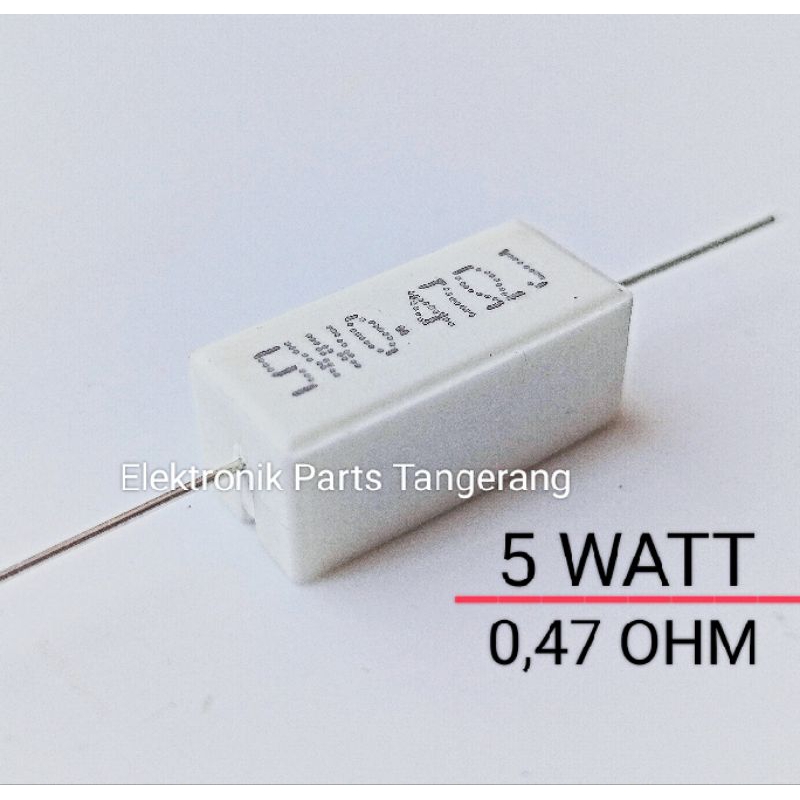 Jual RESISTOR 5 WATT 0.47 OHM RESISTOR KAPUR 5 WATT 0.47 OHM RESISTOR 5 WATT 0,47 RESISTOR 5W 0. ...