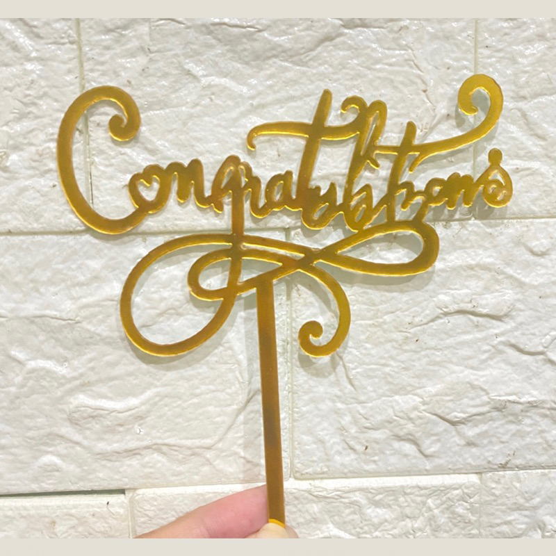 Jual Topper Wisuda / Topper Graduation / Cake Topper Congratulations ...