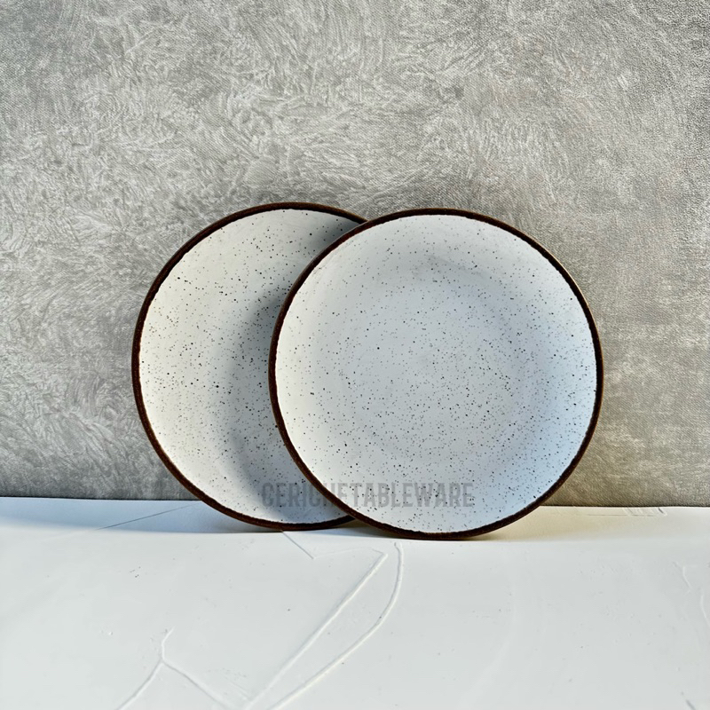 Jual Ceriche Lewi Plate Ceramic 21cm / Piring salad keramik / Piring ...