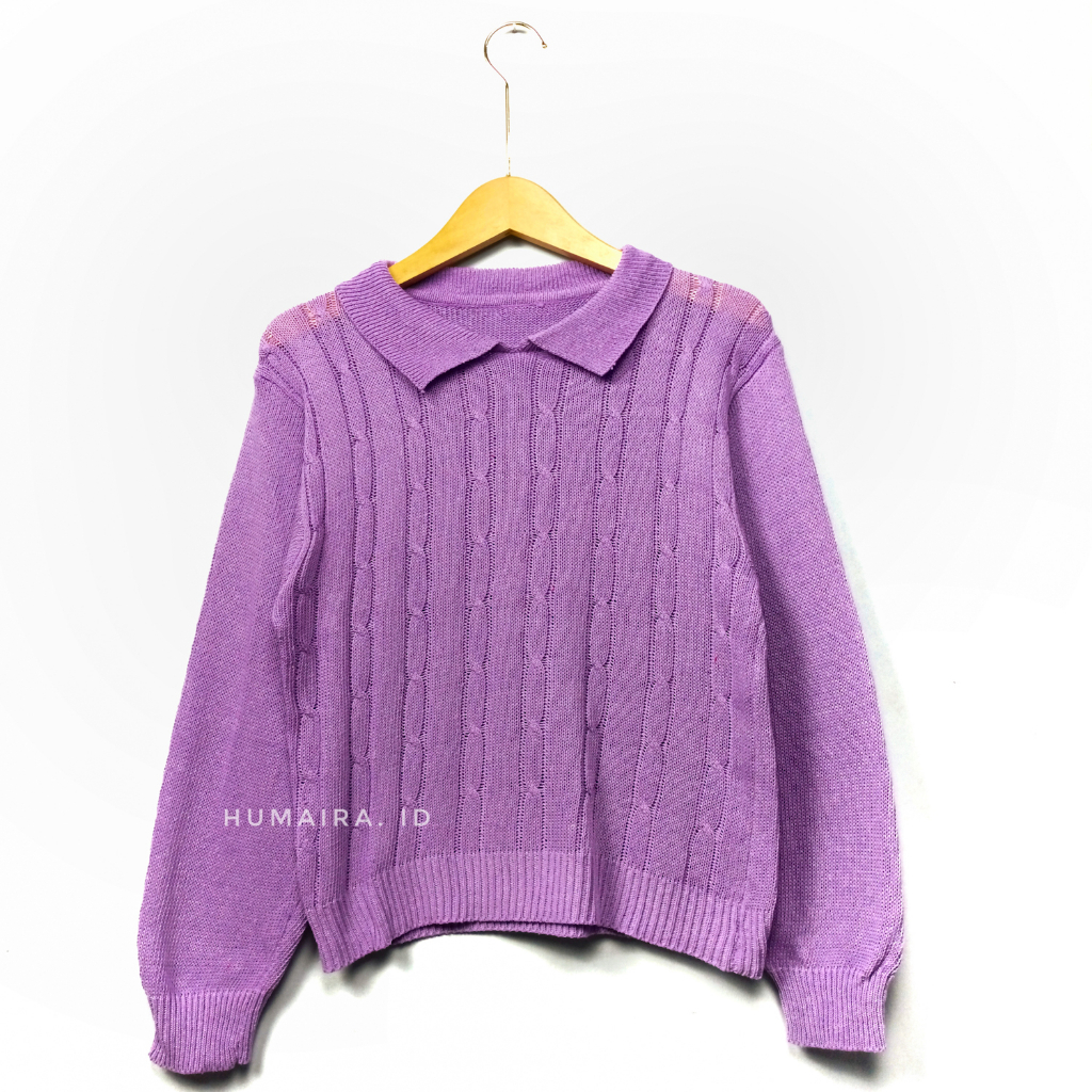 Jual Sweater crop rajut ranira outer cable sweater blouse cardigan ...