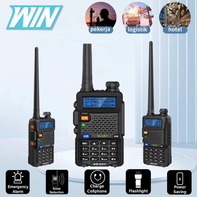 Jual HT WLN KD-UV5R radio dua arah walkie-talkie 5W dual-band portabel 5W | Shopee Indonesia
