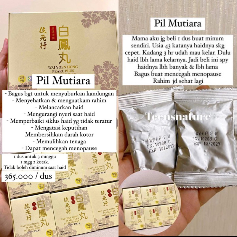 Jual PilMutiara untuk Haid, Promil dan Menopause PENANG | Shopee Indonesia