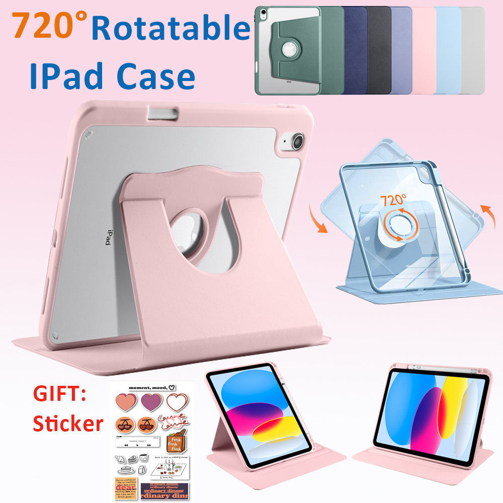 Jual Casing Ipad720°Rotate Flip Case 10.2 inch iPad 5 6 9 7th 8th Gen ...