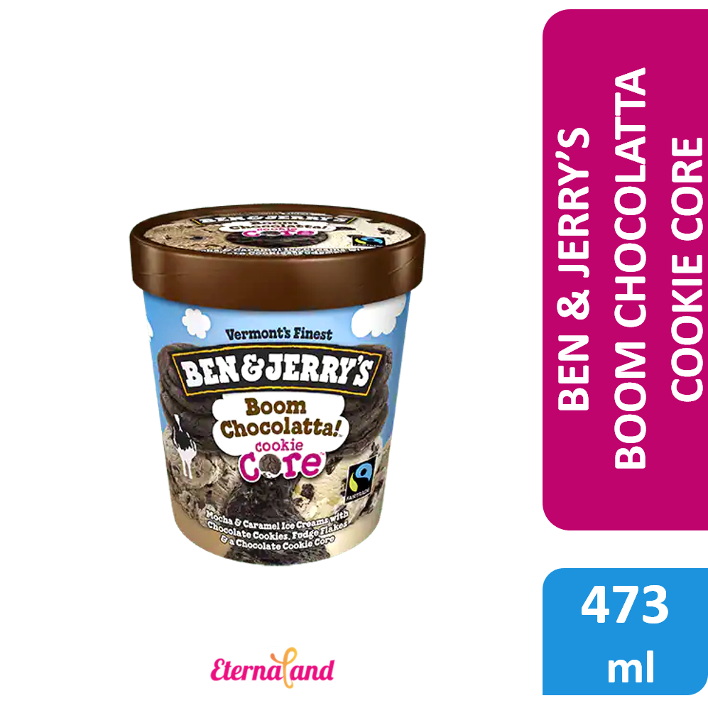 Jual Ben & Jerry Boom Chocolatta Cookie Core Ice Cream-es krim ben n ...