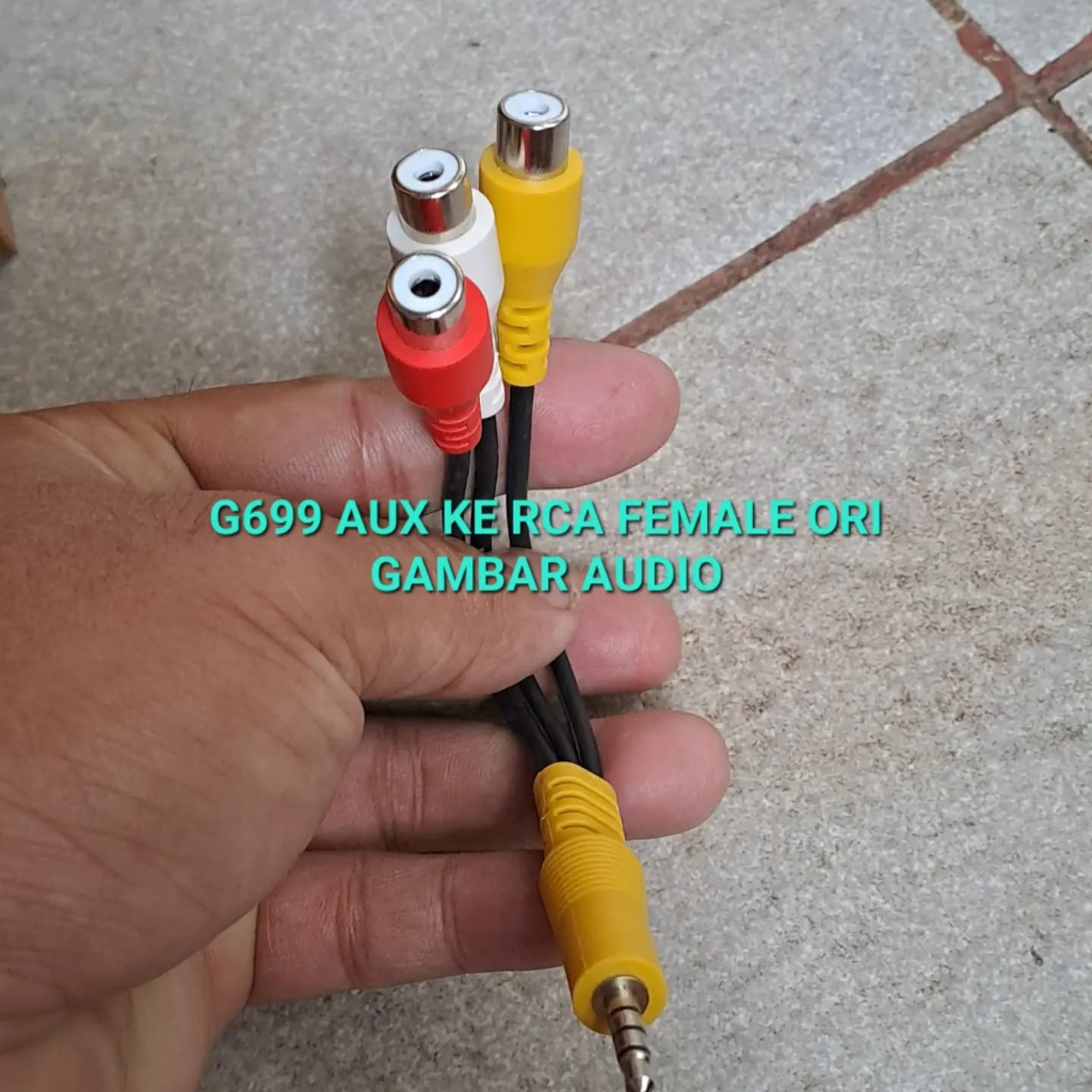 Jual G699 AUX RCA FEMALE ORI GAMBAR AUDIO EXTENSION SAMBUNGAN 3.5 MM VIDEO KONETOR JACK TV SUARA ...