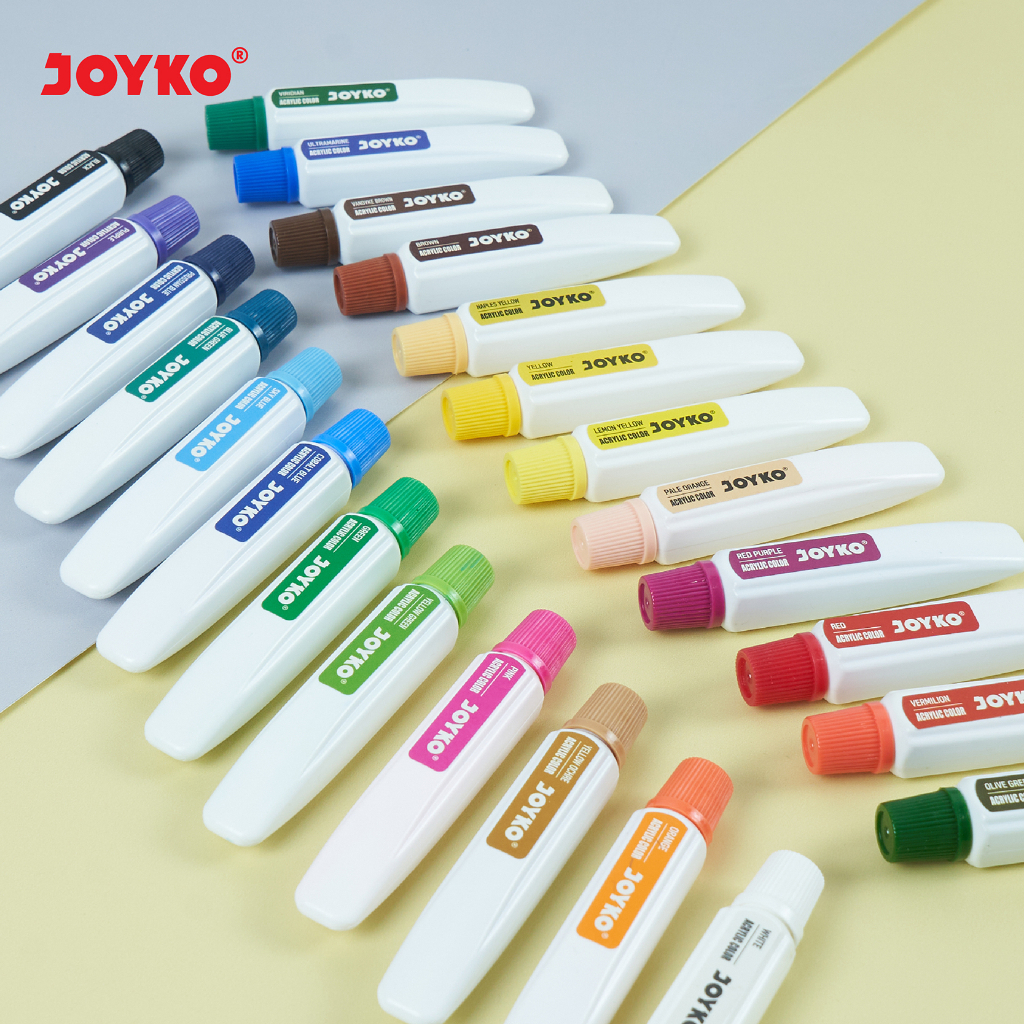 Jual Joyko TITI Acrylic Colour 12 18 24 36 Warna / Cat Akrilik Joyko ...