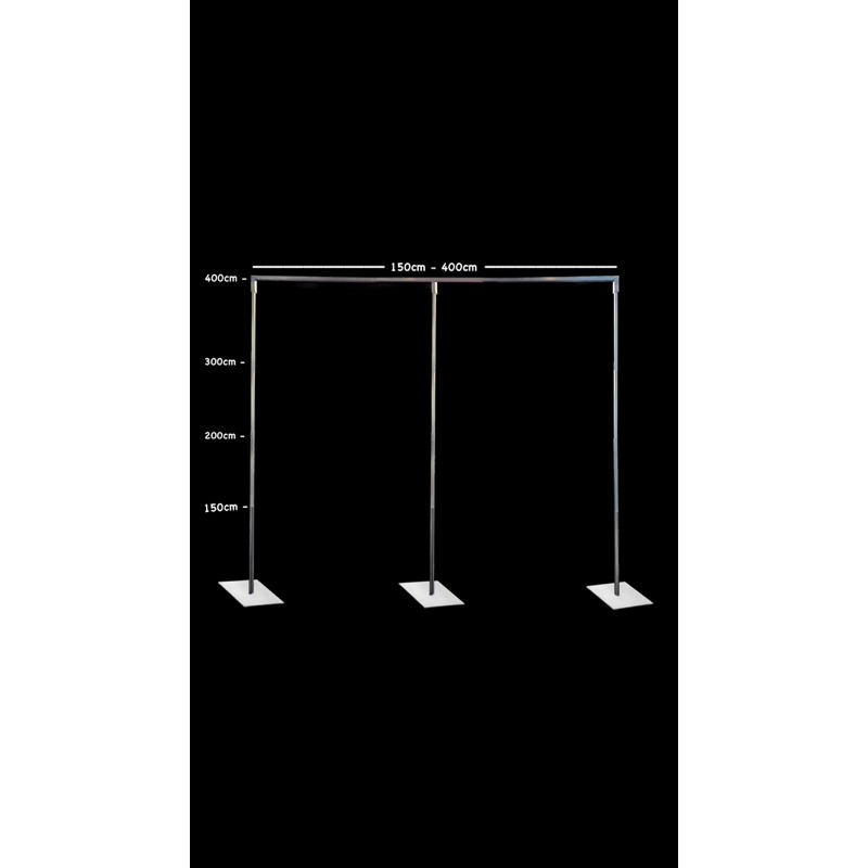 Jual Tiang Backdrop / Tiang Dekorasi / Tiang Gawang Besi 4x4 kaki 3 ...