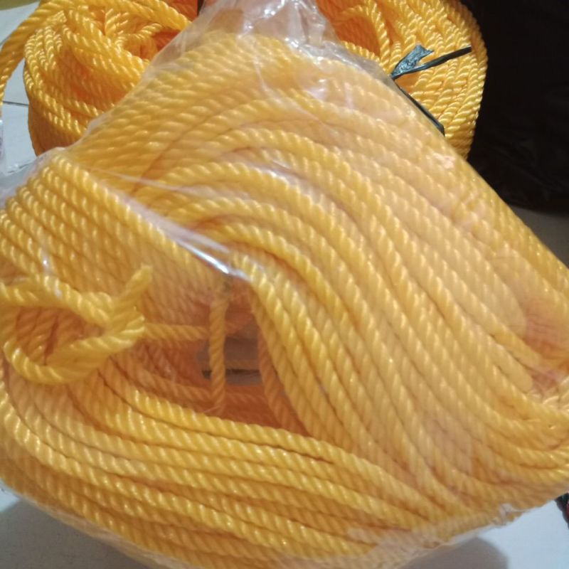 Jual tali tambang serbaguna 5 mili kuning eceran panjang 10 meter ...