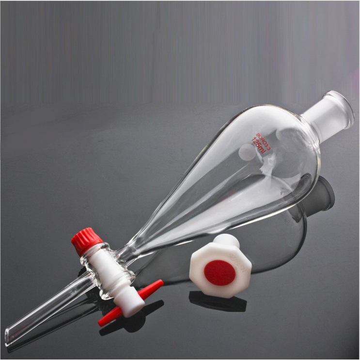 Jual Separatory Funnel With PTFE Stopcock 60ml 125mL 250mL 500mL 1000mL ...