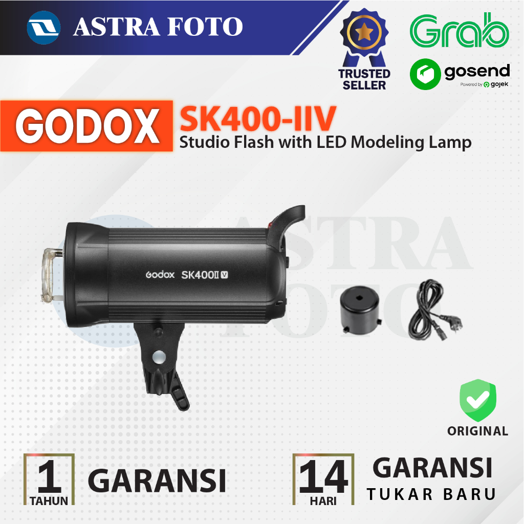 Jual Godox SK400II-V Studio Flash with LED Modeling Lamp SK400 SK400 II ...