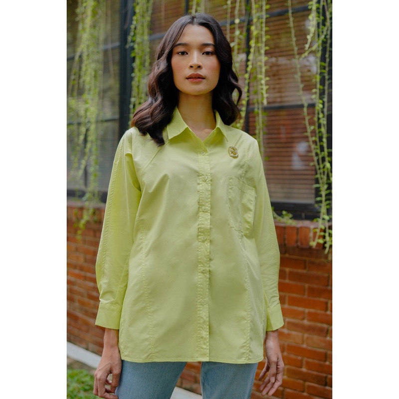 Jual BENANG JARUM MAIKA SHIRT-LIGHT GREEN M | Shopee Indonesia