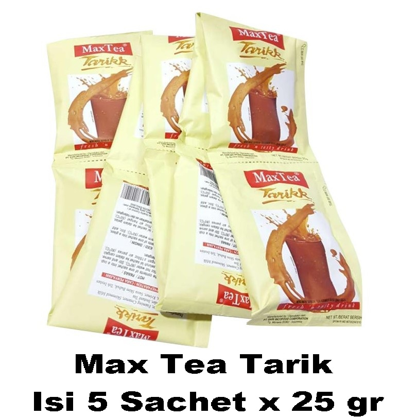 Jual MaxTea Tarik Isi 5 Sachet x 25 gr - Teh Tarik Max Tea | Shopee ...