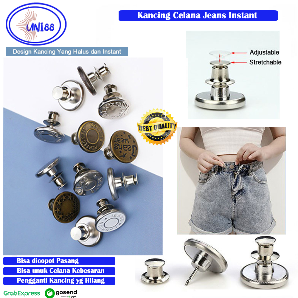 Jual Kancing Celana Jeans Instan Pengganti Kancing Rusak Pin Kait ...