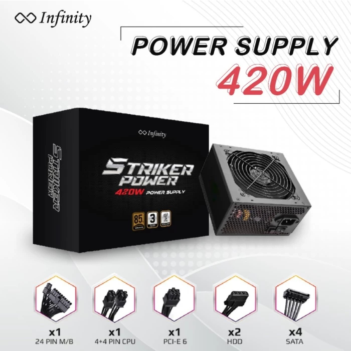 Jual PSU INFINITY 420 WATT POWER SUPPLY 420W 80+ BRONZE | Shopee Indonesia