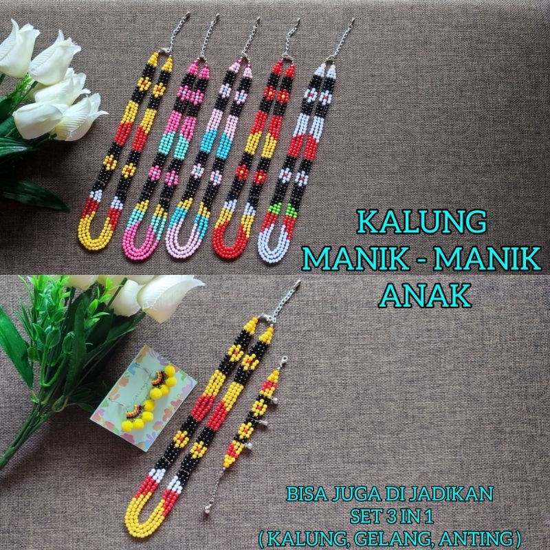 Jual Kalung manik / kalung dayak / kalung manik dayak / kalung manik ...