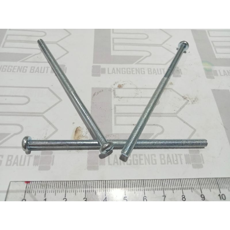 Jual Baut JP M5x100 / JP M5 Obeng Plus Kepala Bulat 10cm | Shopee Indonesia