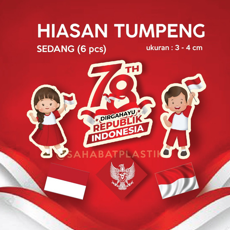 Jual HIASAN TUMPENG AGUSTUSAN / TOPER KUE DIRGAHAYU RI / HIASAN HUT RI ...