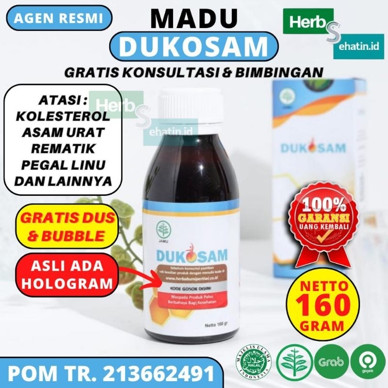 Jual MADU DUKOSAM ORIGINAL 1000% OBAT KOLESTROL ASAM URAT REMATIK PEGAL ...