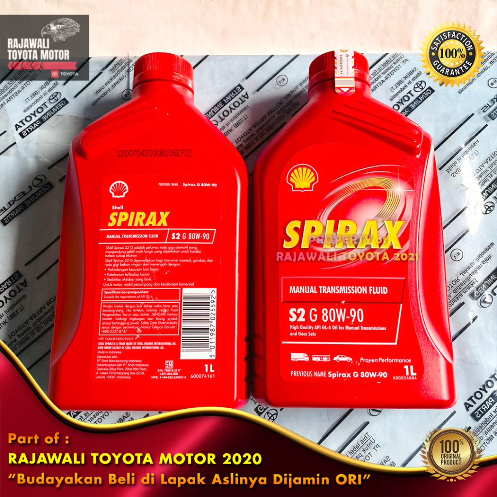 Jual Oli Gardan Shell Spirax S2 G 80W90 Botol 1L Merah 1Liter Transmisi ...