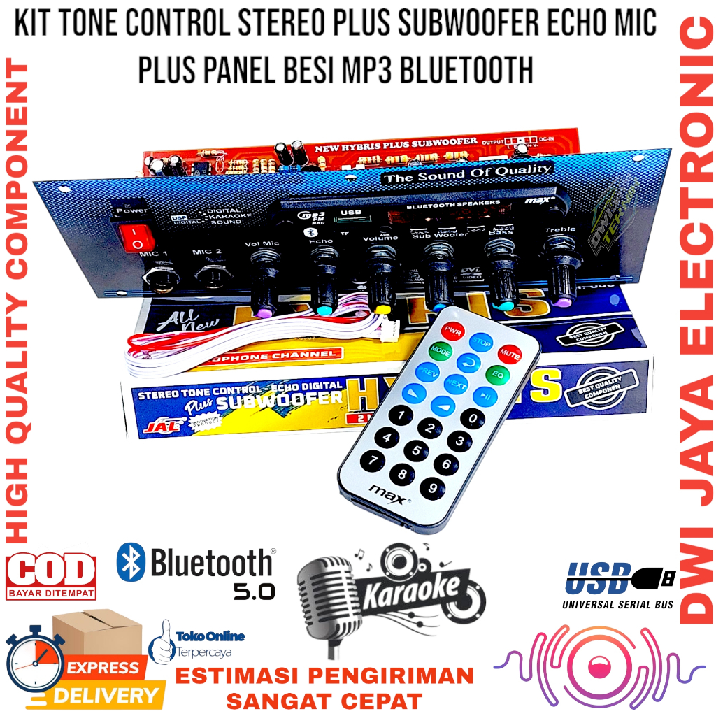 Jual Kit Tone Control Stereo plus Subwoofer dan Echo Mic HYBRIS ...