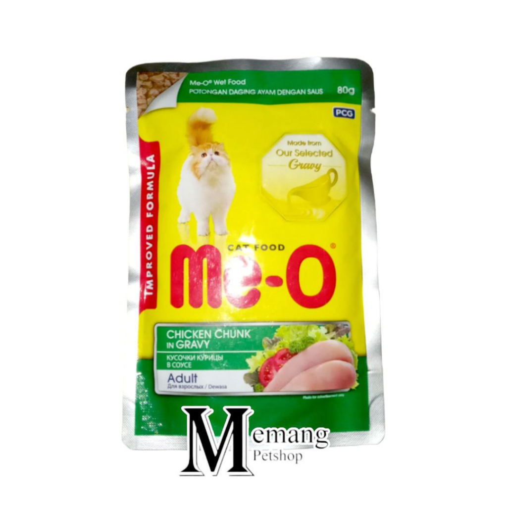 Jual Me-O Chicken Chunk 80gram Adult Makanan Kucing Meo Basah Sachet ...