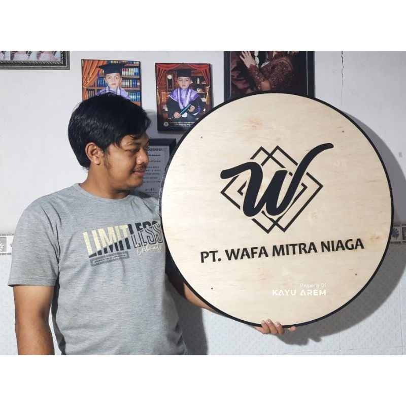 Jual Custom Sign Logo, Nama , Tulisan Kayu Dimensi 70cm dan 80cm ...