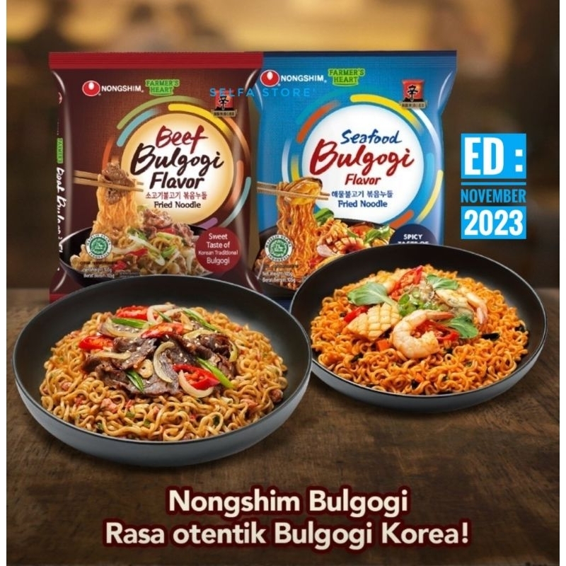 Jual Nongshim Beef Bulgogi Seafood Bulgogi Potato Soup Mie Korea Halal ...