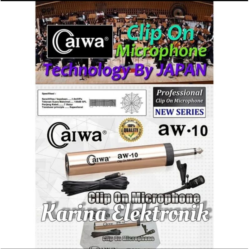 Jual Mic jepit bando clip on caiwa aw 10 Caiwa aw 10 ( headshet ...