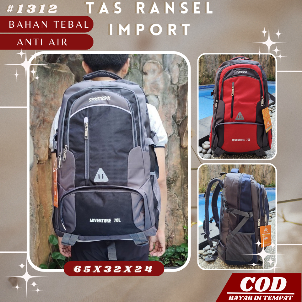 Jual Tas Ransel Gunung Pria Backpack Bahan Anti Air Import Outdoor ...