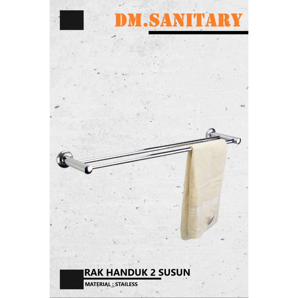 Jual Rak Handuk Gantung / Gantungan Handuk kamar mandi 2 susun ...