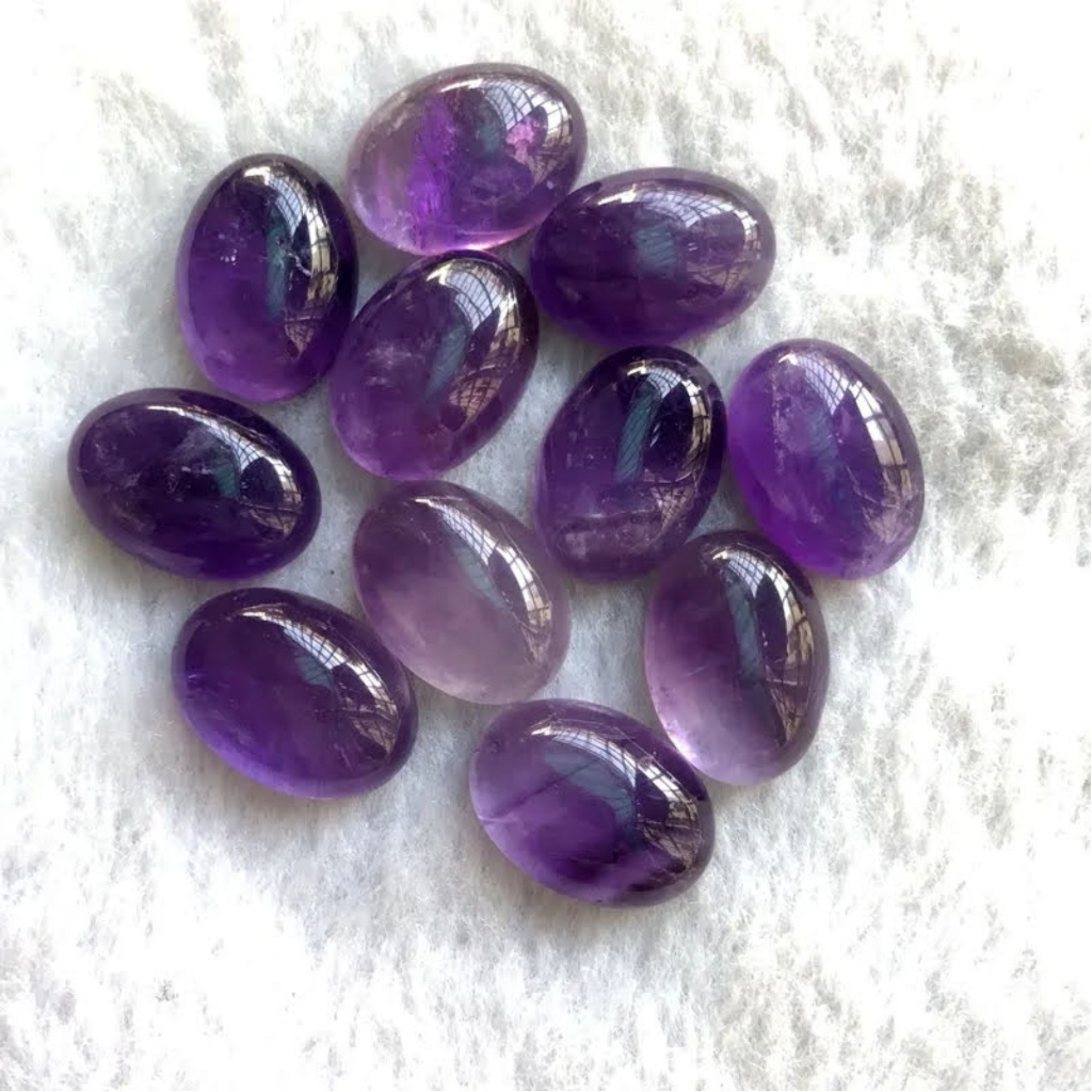 Jual Batu Permata Natural Kecubung Ungu Amethyst Oval Cabochon | Shopee ...