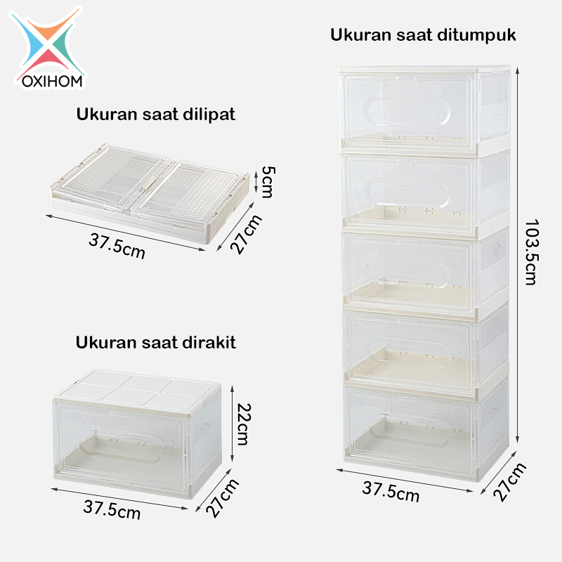 Jual Oxihom Container Box Lipat Kotak Penyimpanan Folding Storage Box ...