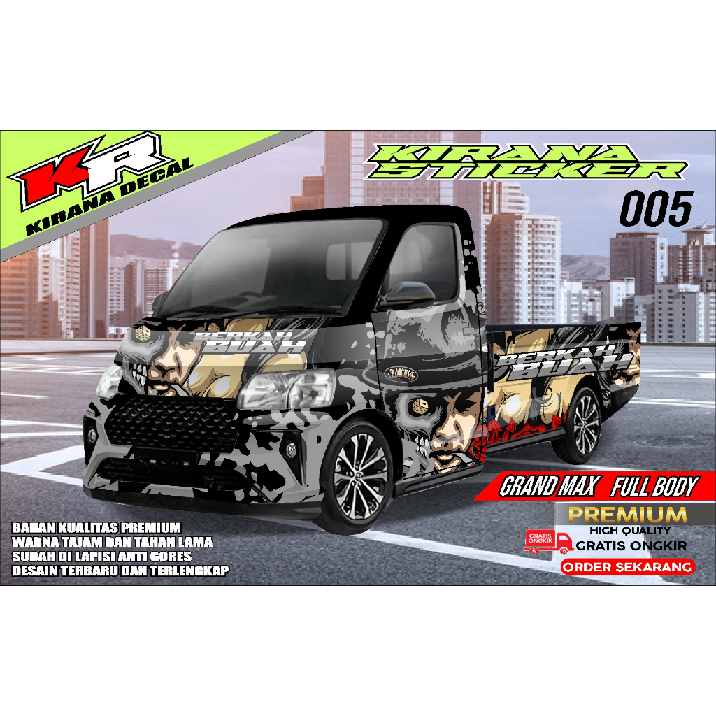 Jual STIKER DECAL MOBIL GRAND MAX PICK UP FULLBODY VARIASI KODE KIRANA ...