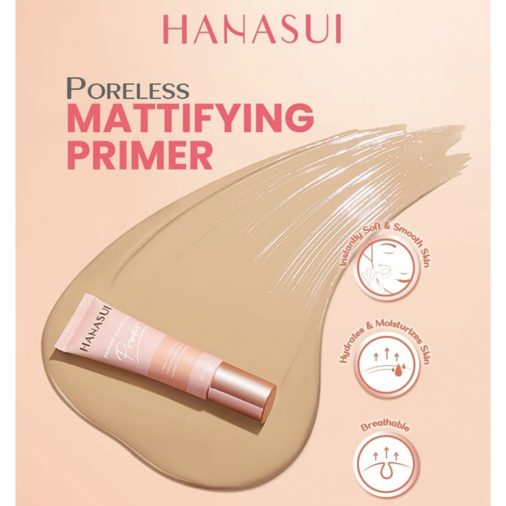 Jual HANASUI Poreless Mattifying Primer 20g | Shopee Indonesia